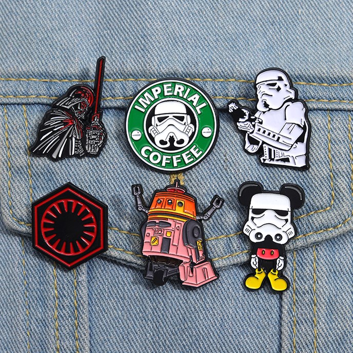 Star Wars Movie Peripheral Cartoon Brooch Robot Imperial Stormtrooper ...