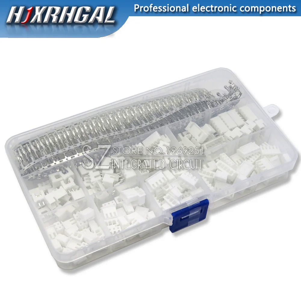 560pcs XH2.54 2p 3p 4p 5 pin 2.54mm Pitch Terminal Kit / Housing / Pin Header JST Connector Wire ...