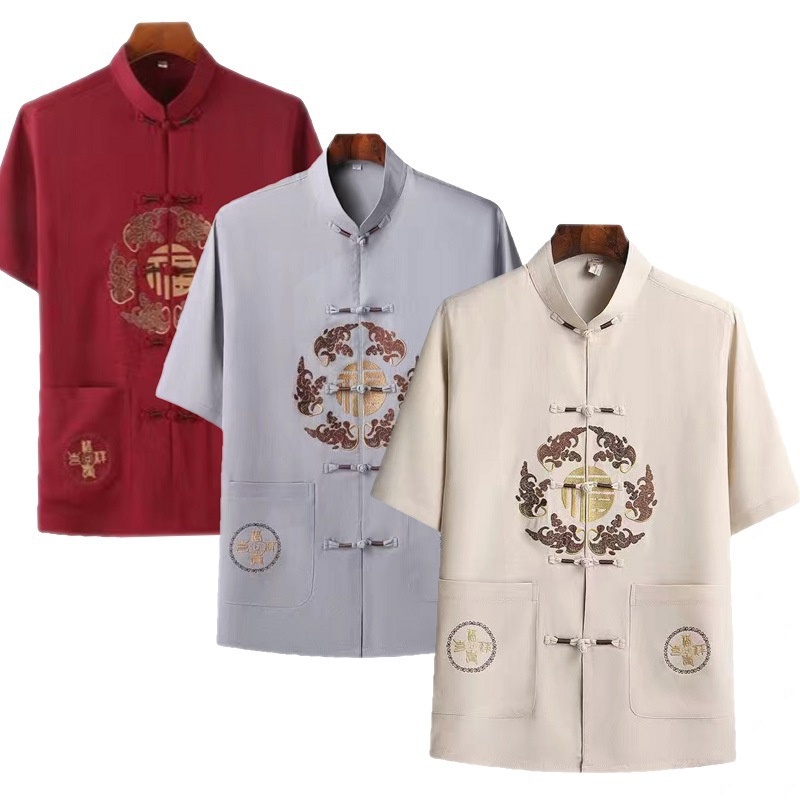 Ready Stock CNY Cheongsam Men Chinese New year Men Cheongsam Short ...