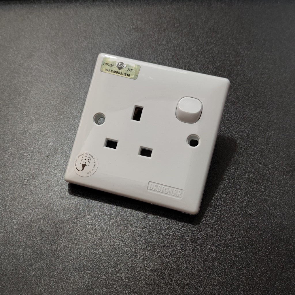 13A SINGLE SWITCH SOCKET OUTLET SUIS ELEKTRIK 1 GANG 1 WAY 插座 | Shopee ...