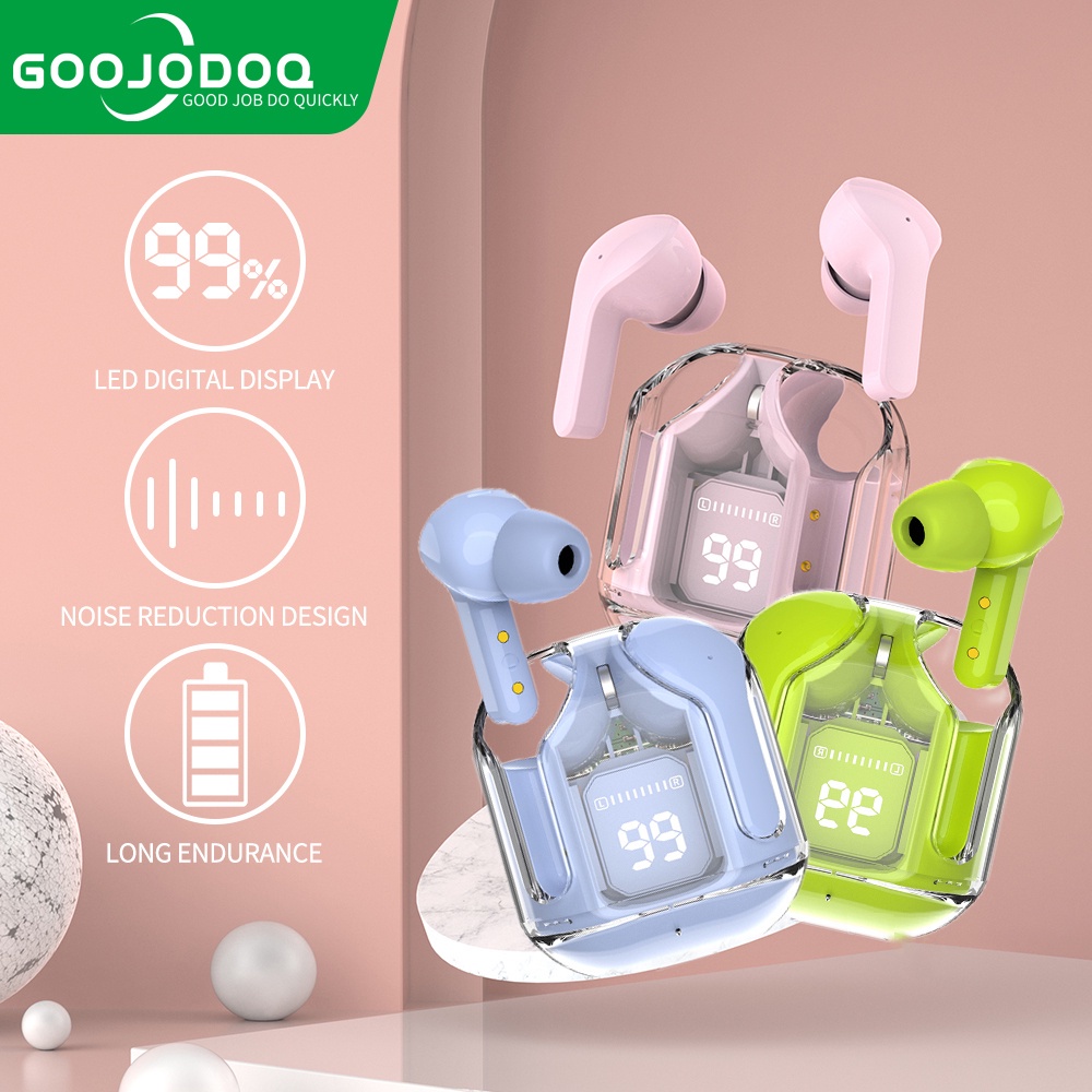 Goojodoq TWS Headset Bluetooth 5.3 Earphone HiFi Stereo With Mic untuk Android IOS Gaming ...