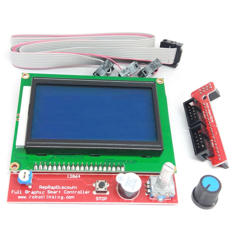 RAMPS1.4 LCD 12864 Control Panel 3D Printer Smart Controller LCD ...