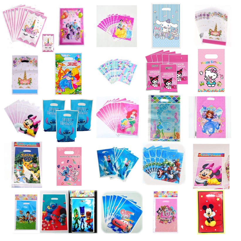 Ready Stock10pcs Cartoon Goodies loot bag Kids Baby Shower Birthday ...