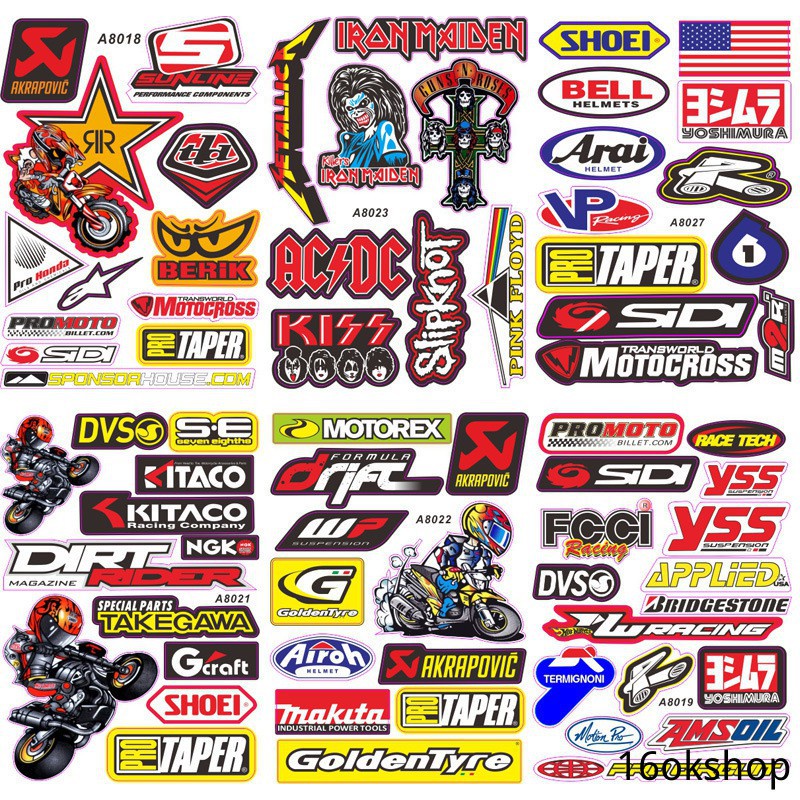 Motorcycle sticker rossi motor sticker alphabet sticker anime car ...