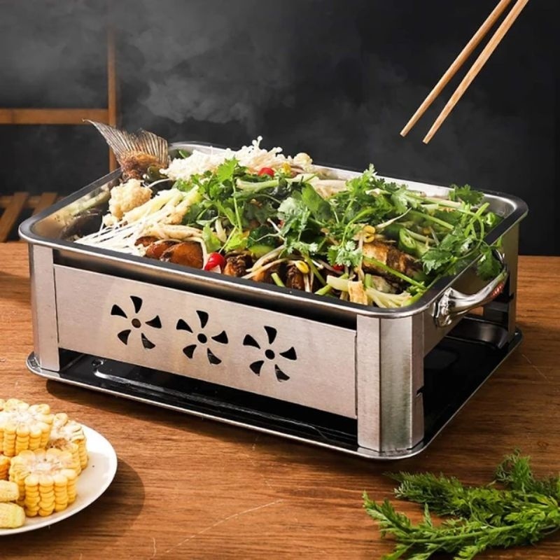 PORTABLE COMMERCIAL FISH GRILL / CHARCOAL GRILL / WAX GRILL / STEAM ...
