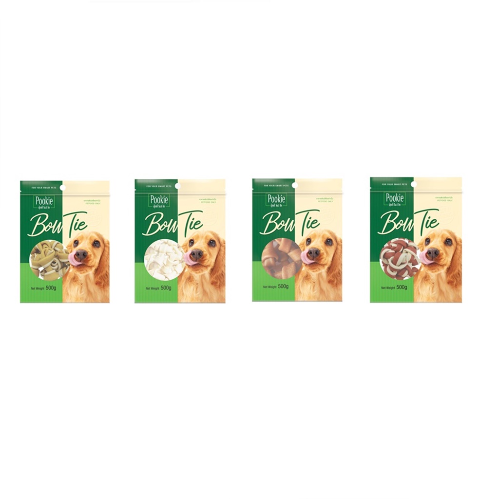 Pookie Bow Tie Dental Snack For Dogs Chewy Delicious 500 G. | Shopee ...