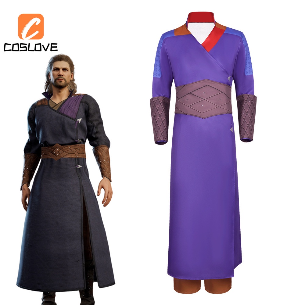 Anime Game Baldur's Gate 3 Gale Cosplay Full Set Costume Purple Color ...