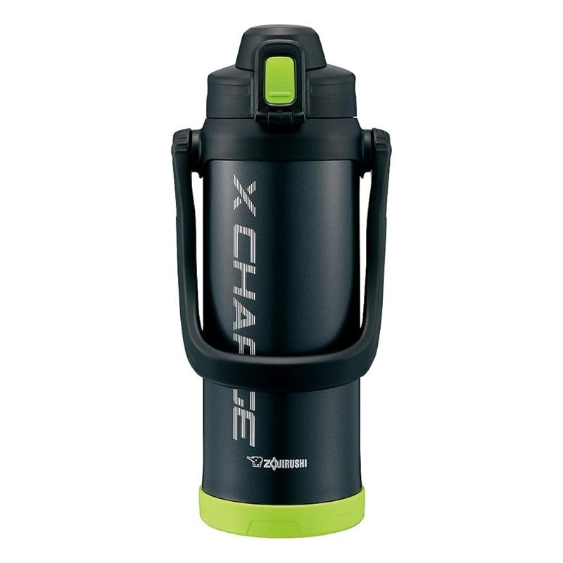 ZOJIRUSHI Water Bottle Direct Drink Sport Type Stainless Steel Jug Bottle 2.06L Lime Black SD ...