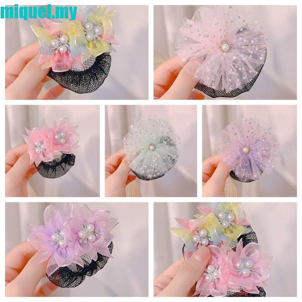 MIQUEL Snood Spring Clip, Colorful Princess Star Hair Nets, Cute Star ...