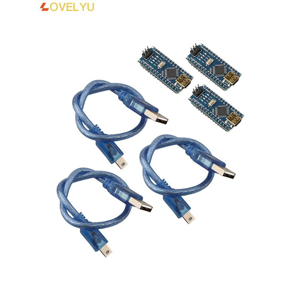Pack of 3 For Arduino For Nano Boards with Presoldered Pins and USB ...