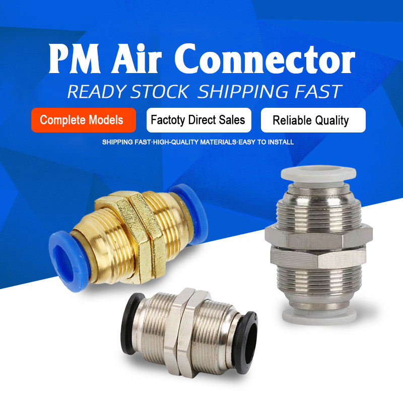 PM Partition Straight - through Air Pneumatic Connector 4 6 8 10 12mm ...