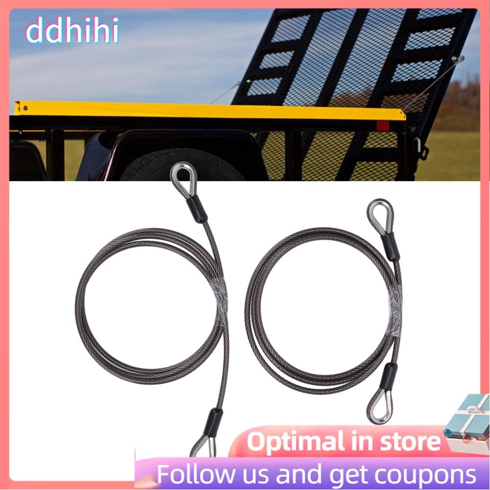 Ddhihi Trailer Gate Lift Line 2 Pcs Tailgate Cables with EZ Spring Clip ...