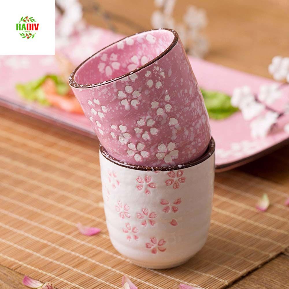 RADIV Teacup Japanese Style Vintage Teaware Ceramic Sakura Flower ...