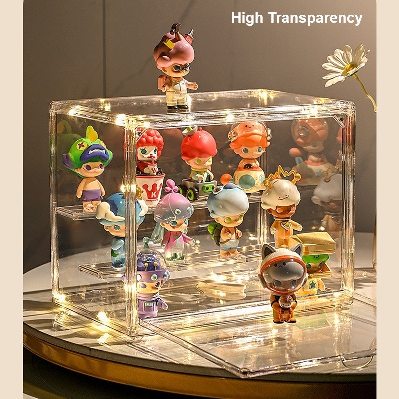 Acrylic Action Character Display box Blind Box Toy Display Box ...