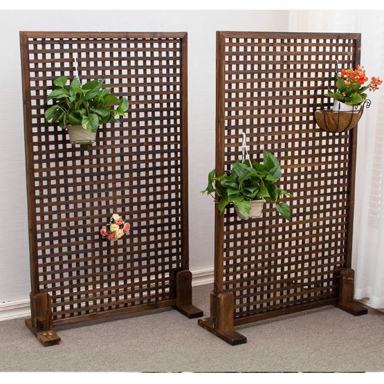 Outdoor Carbonized Anti-Corrosion Screen Partition Wood Garden ...