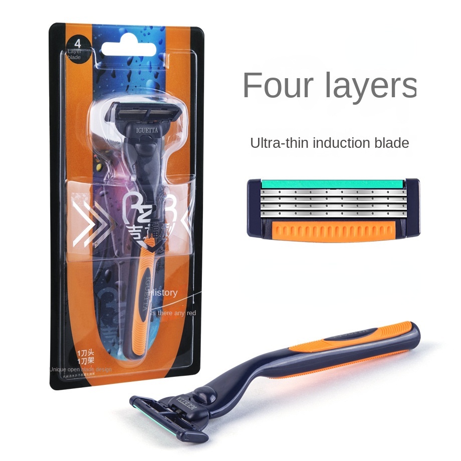 Manual shaver/4-layer razor blade/men's shaver/compatible Gillette Mach ...