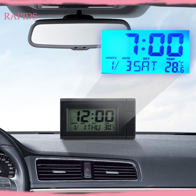 RAP Car Automobile Digital Clock Mini Auto Watch Automotive Month Date ...