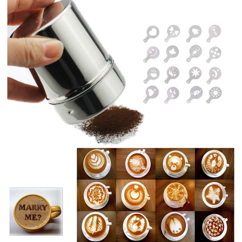 Various Style Cappuccino Mold Fancy Coffee Printing Model Foam Spray ...