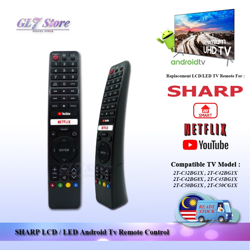 SHARP LCD LED ANDROID SMART TV REMOTE CONTROL SHARP ANDROID ALAT ...