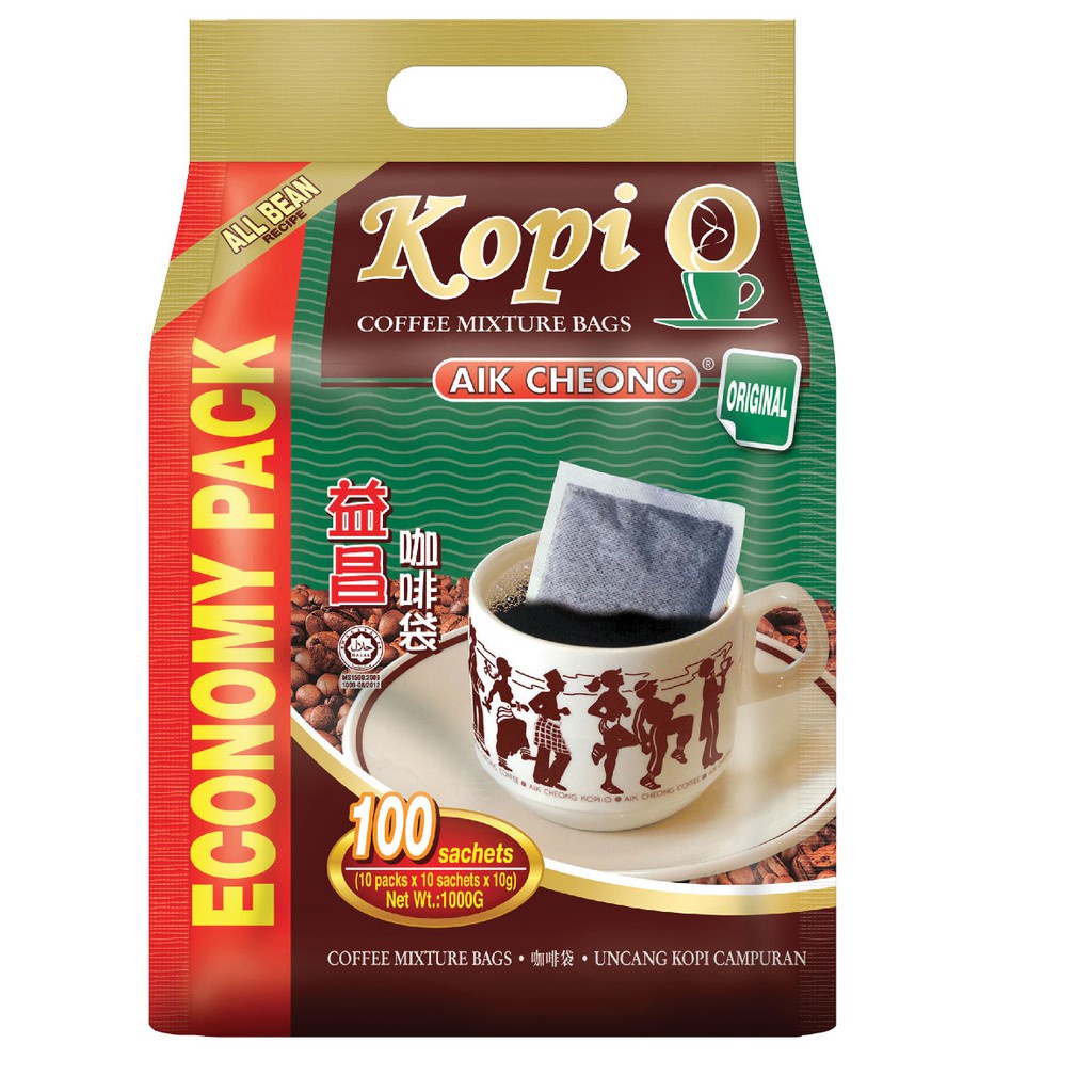 AIK CHEONG Kopi-O Bag - Original Economy Pack (1kg/10g x 100's ...