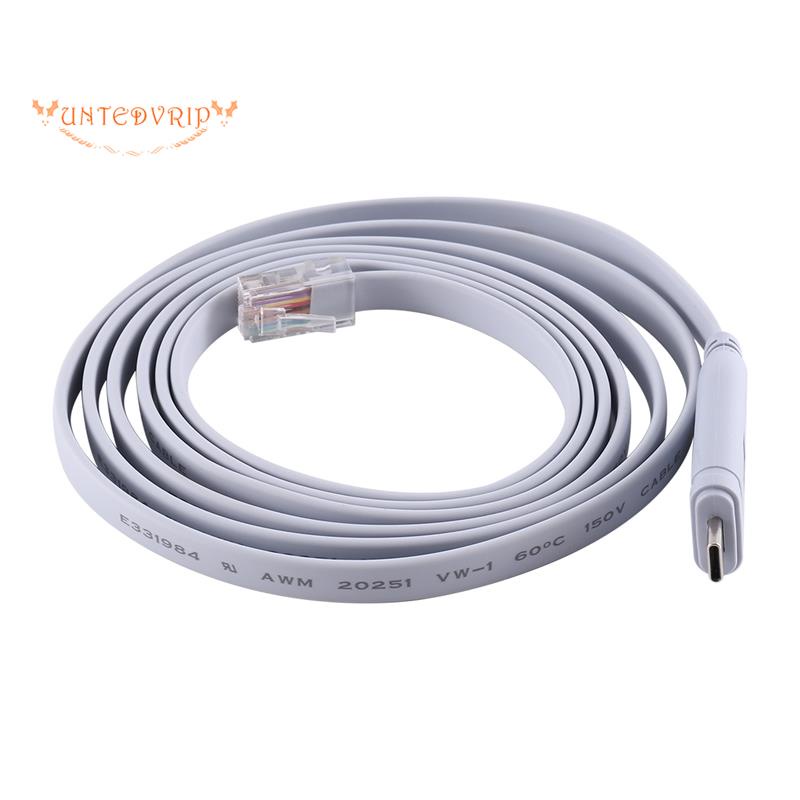 USB TO Type C Console Configuration Cable Type C to RJ45 Serial Router Debugging Cable | Shopee ...