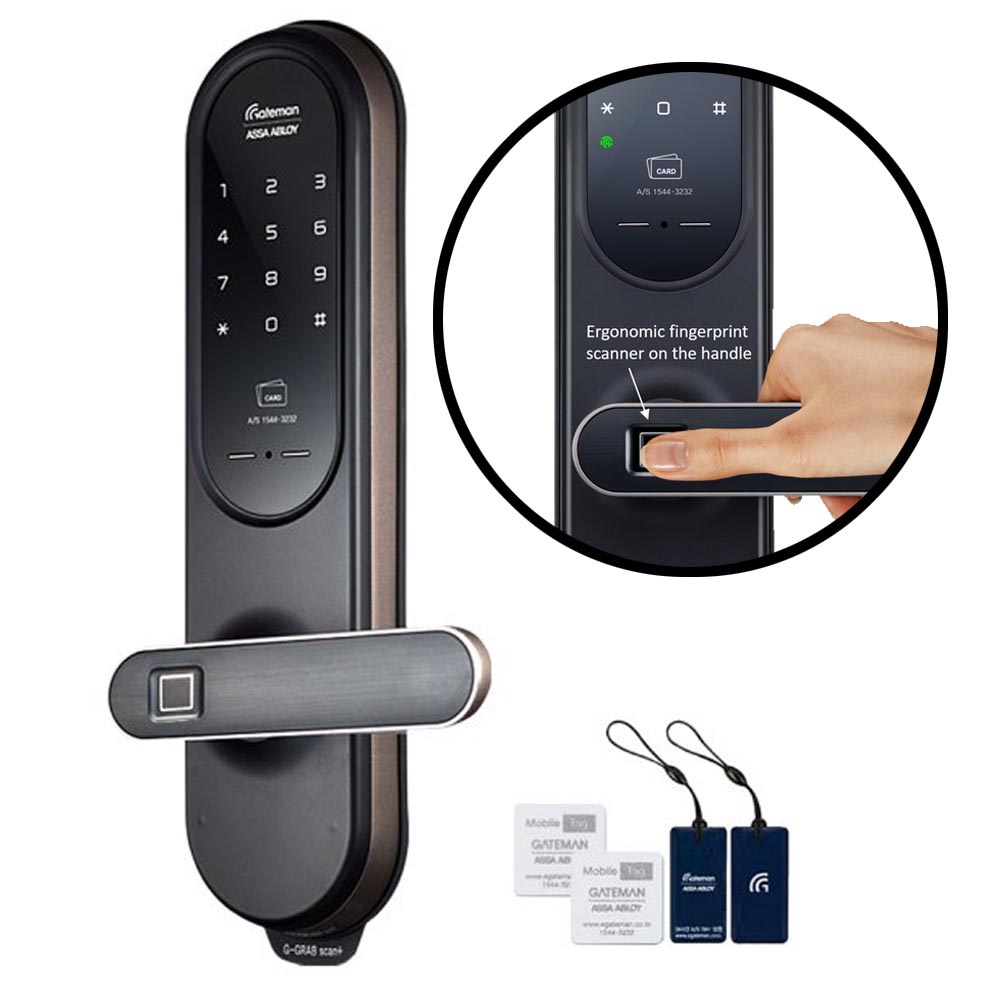Gateman G-GRAB Scan Plus Fingerprint Recongnition Digital Door Lock ...