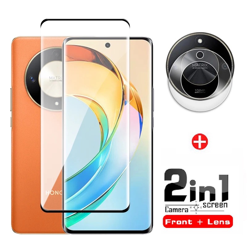 Honor X9b 2 in 1 Tempered Glass for Honor X9c X9b X8b X7b X9a 5G X5 Plus X8a X7a X6a X9 5G 4G ...