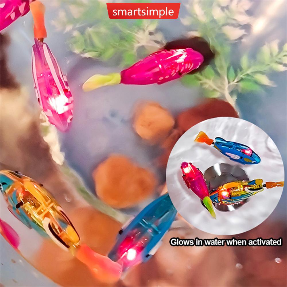 SMARTSIMPLE Electric Fish Cat Interactive Toy with Light Water Swimming ...