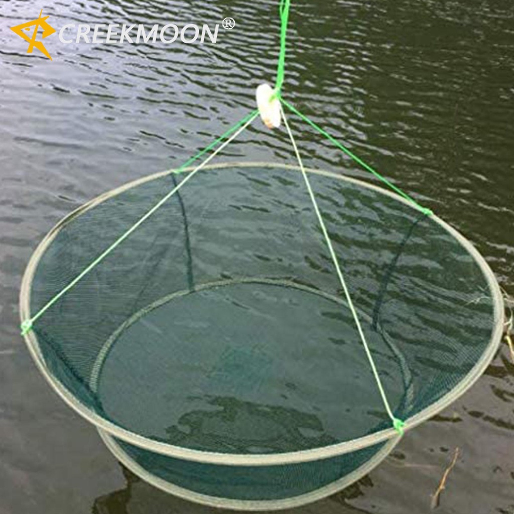 Foldable Drop Fishing Landing Net Crayfish Shrimp Catcher Tank Casting ...
