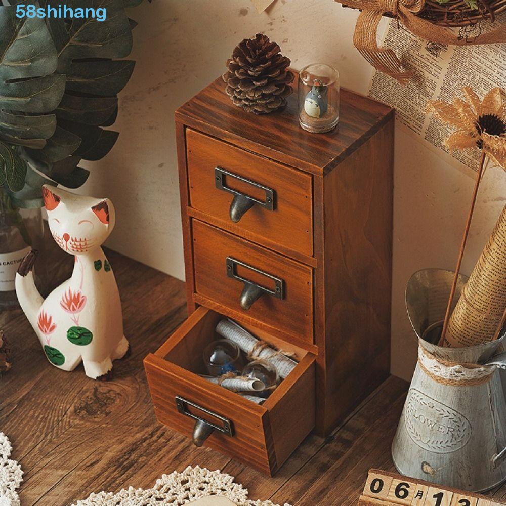 SHIHANG Desktop Cabinet Drawer, Storage Cabinet with 3 Drawers Desktop ...