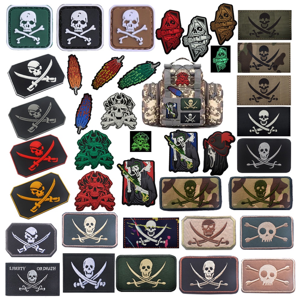 New Design Velcro Patch PVC Soft Rubber Screaming Ghost Mask Badge ...