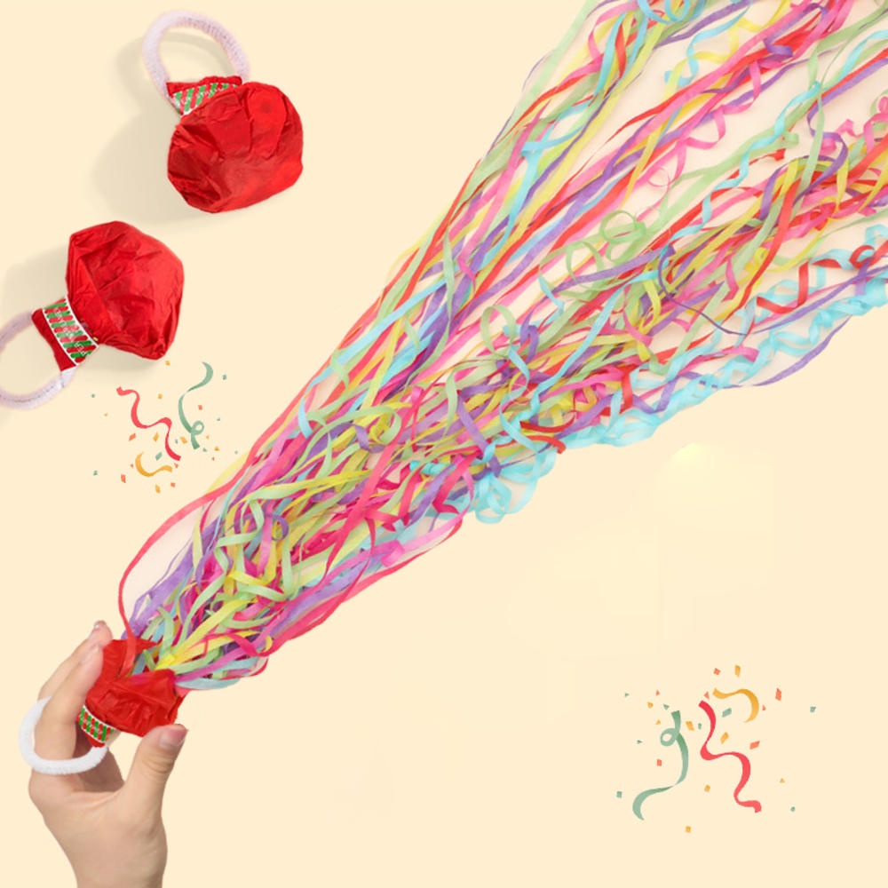 Red Streamers Poppers Wedding Decorations Paper Crackers Hand Throw ...