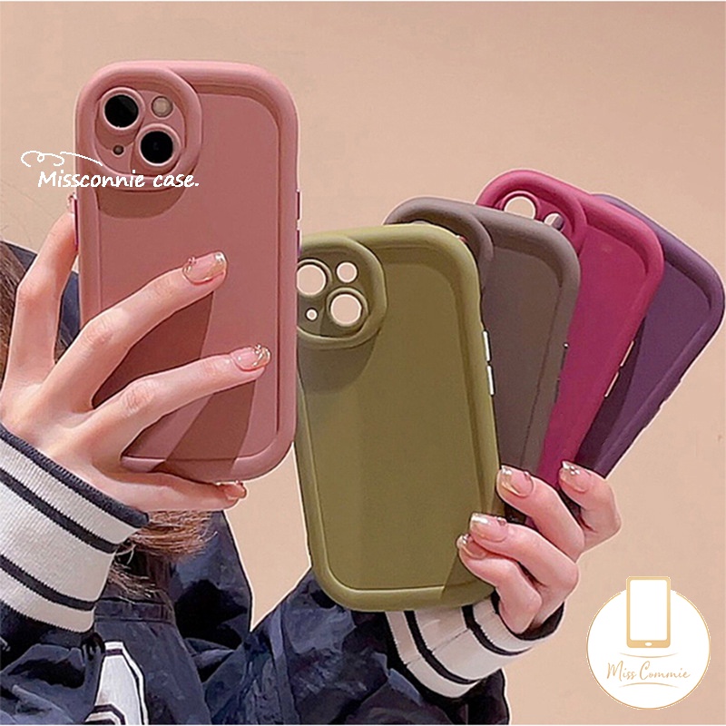 Luxury Skin Feel Cream Puffs Simple Phone Case Compatible for IPhone 14 ...