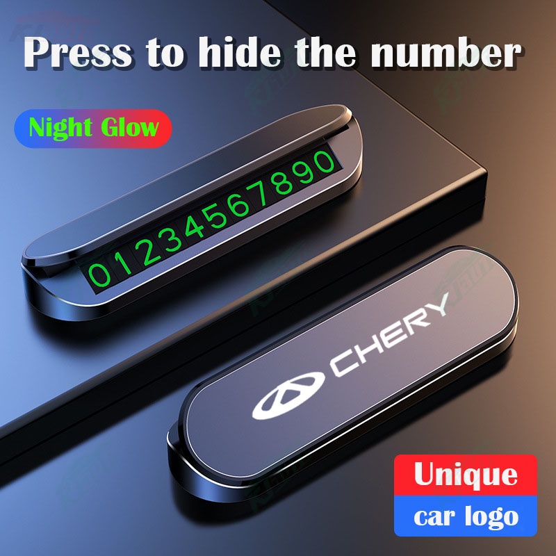 Chery Noctilucent Hidden Parking Number Plate Car Creative Interior ...