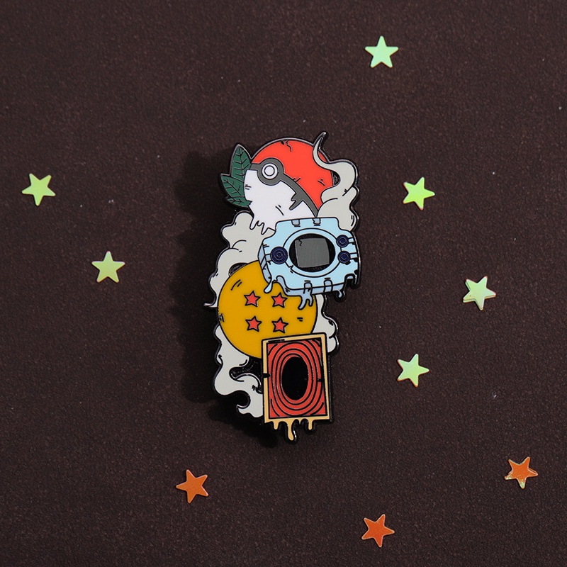 Cute Japanese Anime Hard Enamel Pin Cartoon Elf Ball Brooch Badges Game ...