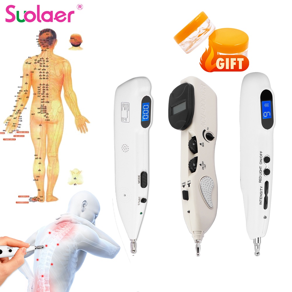 USB Rechargeable Electronic Acupuncture Pen Electric Body Massager ...