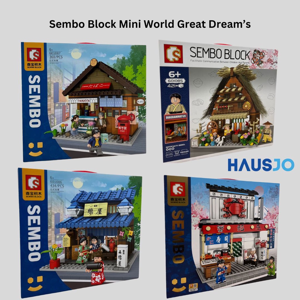 Sembo Block Mini World Great Dreams Japanese Street | Shopee Malaysia