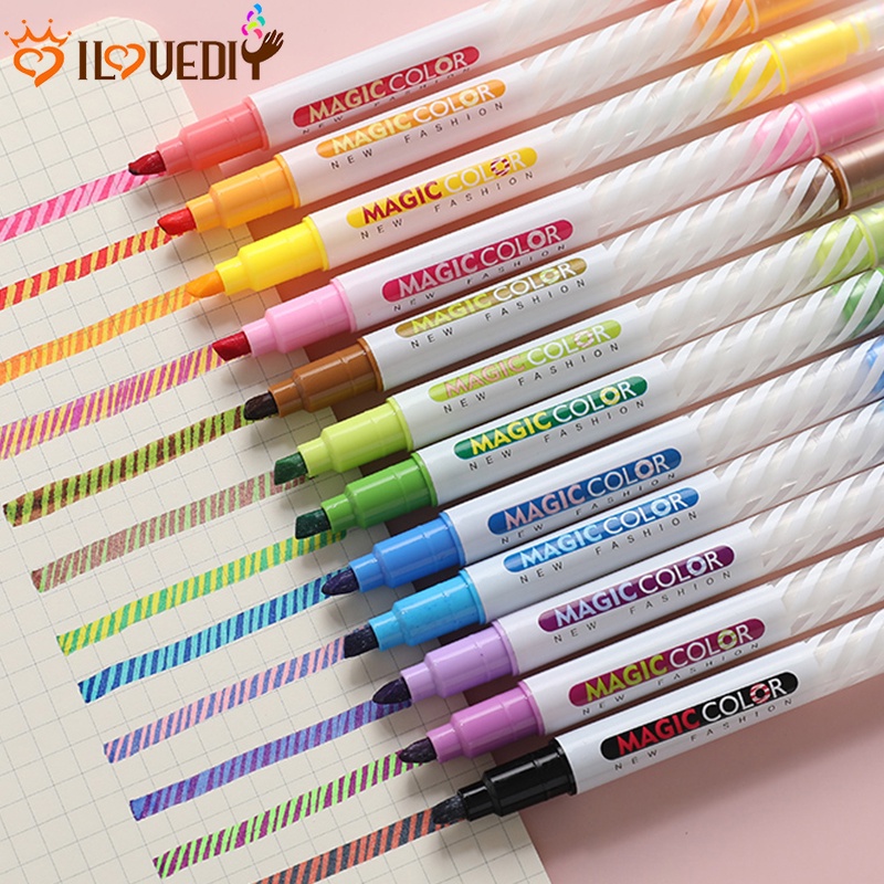 [ Featured ] 6 Pcs Creative Art Watercolor Graffiti Pen / Colorful ...