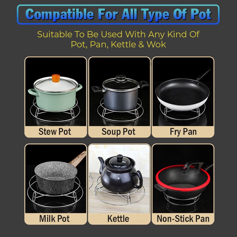 Stainless Steel Steaming Rack Pot Stand Steam Rack Heat Insulation Pot ...