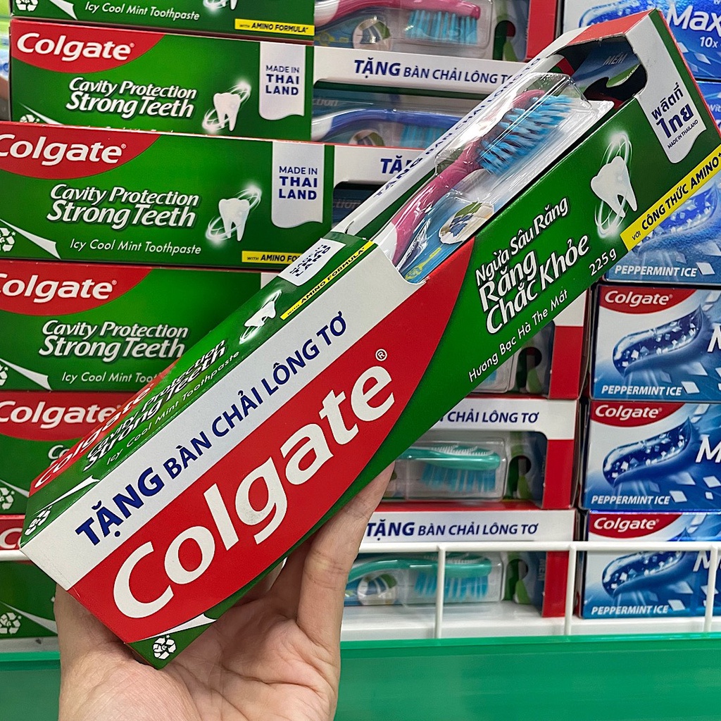 (Free Brush) Colgate Toothpaste Strong Tooth Decay Prevention 225G ...