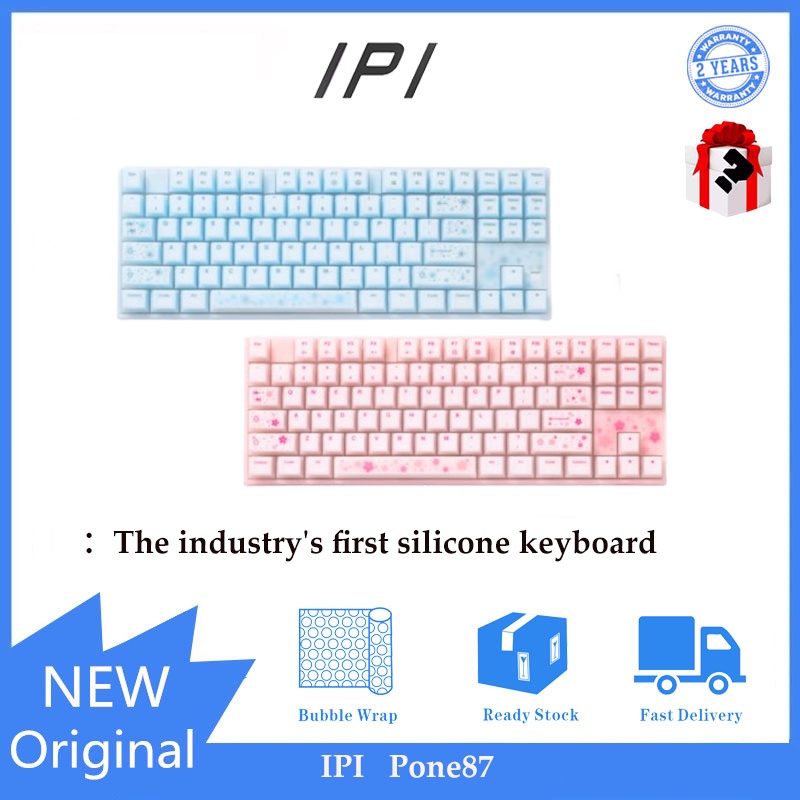IPI Pone87 Silicone mechanical keyboard, fully wrapped in silicone and ...