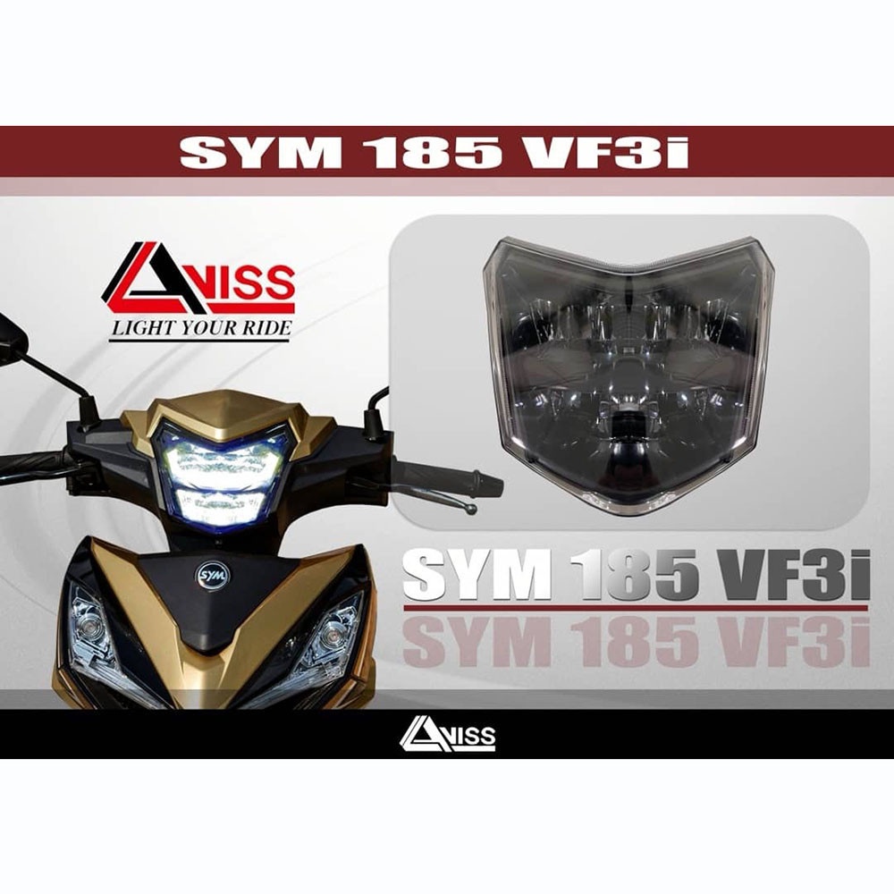 SYM VF3i LED Head Lamp Assy (Tinted) | Shopee Malaysia
