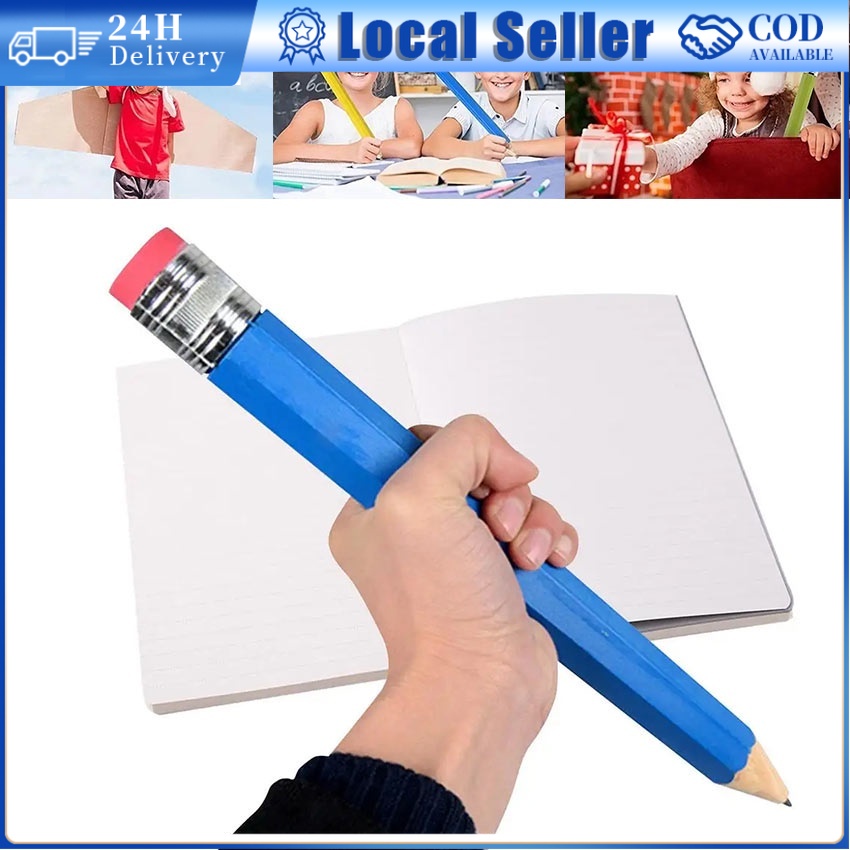1pc Giant Pencil Wooden Novelty Toy Big Pencil Fun Gift With Eraser ...