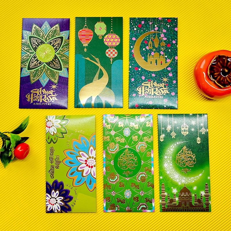 Sampul Green Raya Packet 2024 Green Envelope Envelope Angpau Angpow Red ...