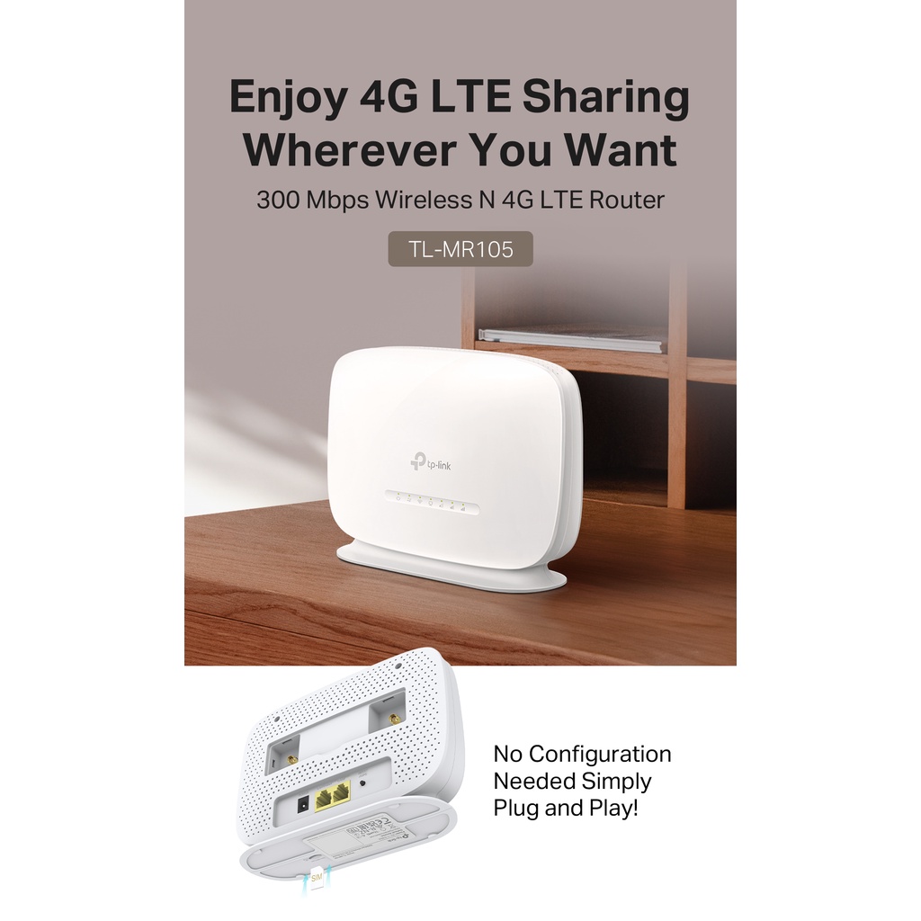 TP-Link Wireless N300 4G LTE Router Sim Card Modem Wi-Fi Router Support ...