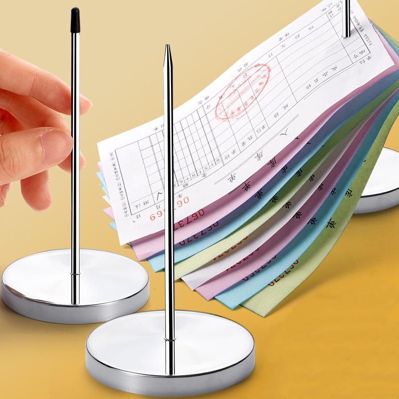 Restaurant Receipt Holder Metal Straight Rod Ticket Fork Silver Color ...