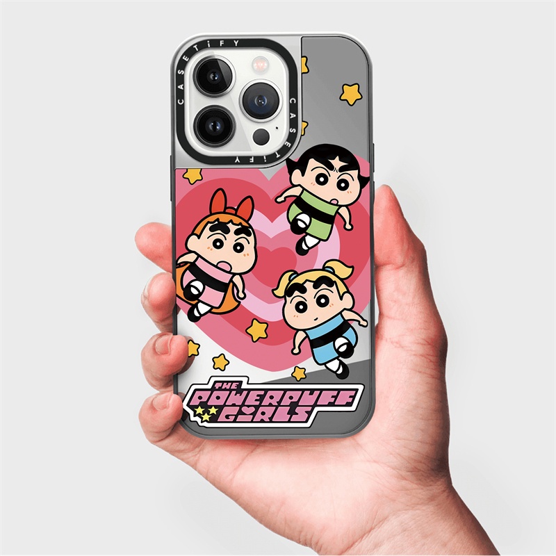 CASECASE X Crayon Shin-chan The Powerpuff Girls Magnetic suction Matte ...