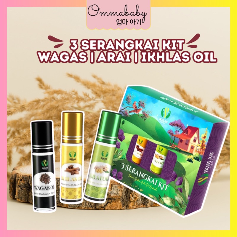 3 Serangkai Kit (Wagas Oil, Arai Oil, Ikhlas Oil) | Shopee Malaysia