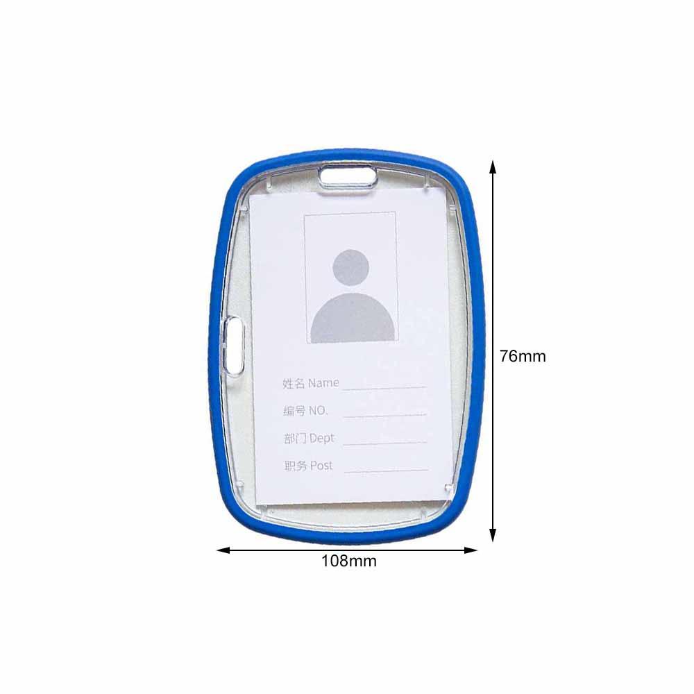 Double-sided Clear Acrylic Work ID Card Holder Dual-use Photo Card Bus ...
