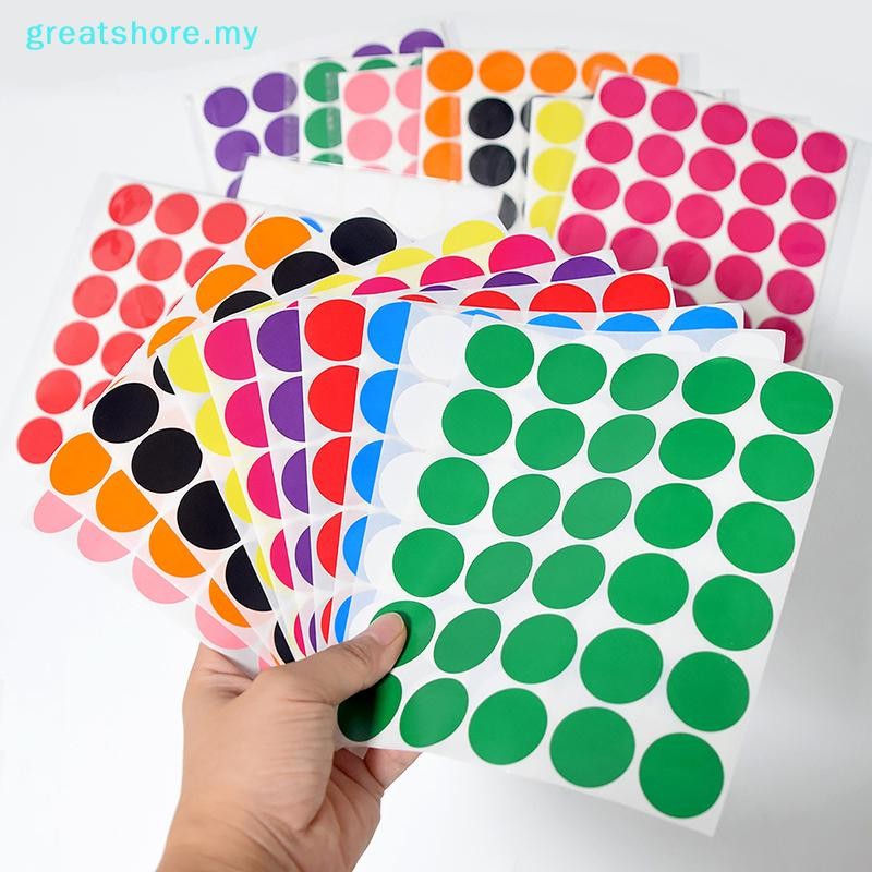 greatshore 10Patches Dots Self-adhesive Label Adhesive Sticker Classify ...